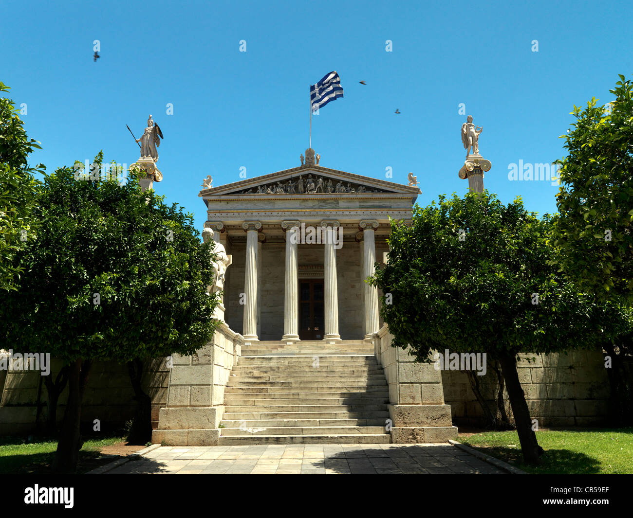 Panepistimiou Athens Greece The Acadamy Building Stock Photo - Alamy