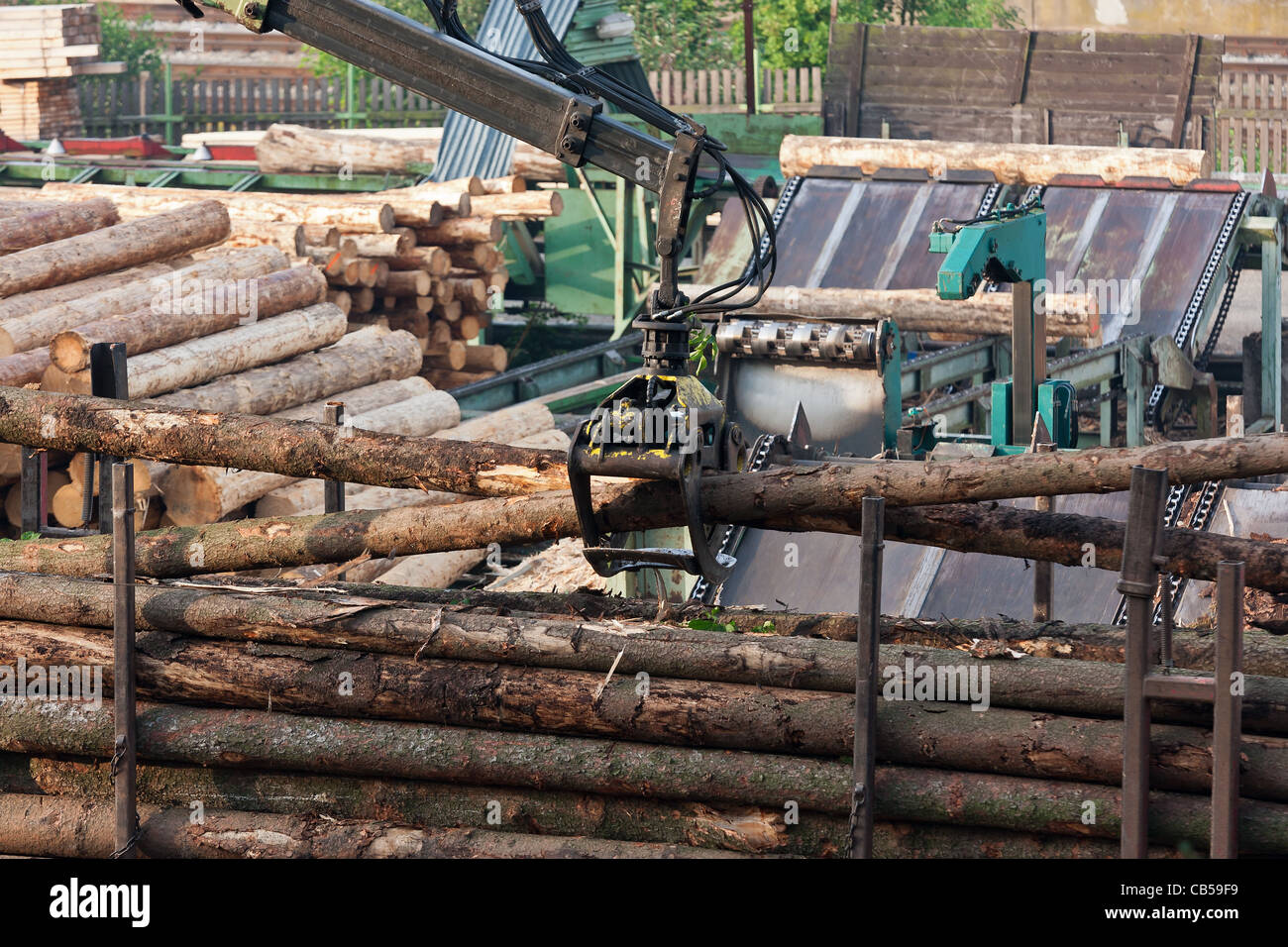 Loading timber wood machine hi-res stock photography and images - Alamy