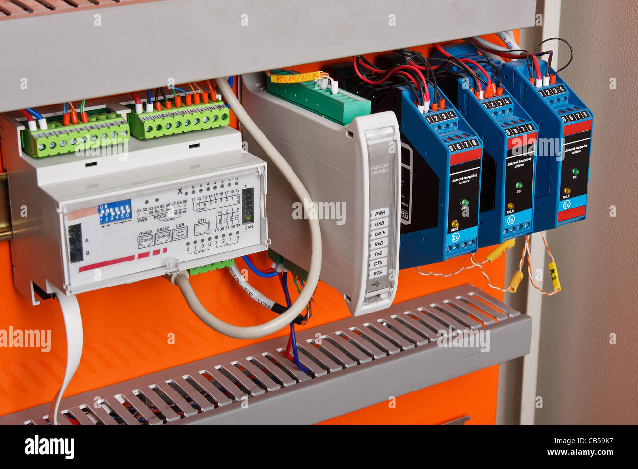 New control panel with static energy meters and circuit-breakers (fuse ...