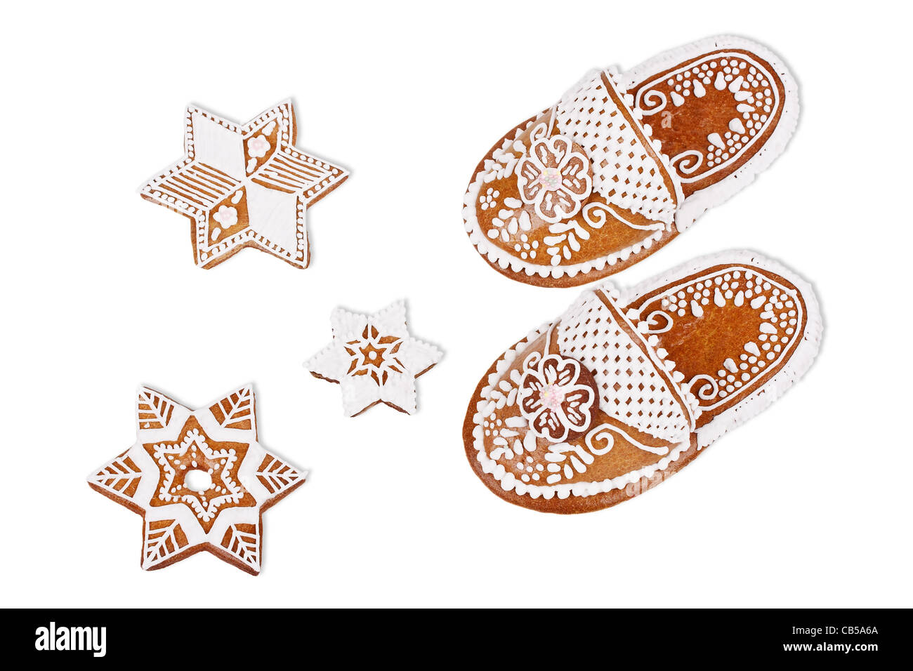 Gingerbread christmas star Cut Out Stock Images & Pictures - Alamy