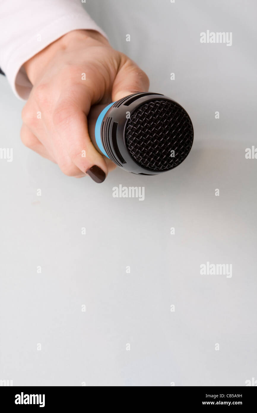 Interview microphone not interviewer hi-res stock photography and ...