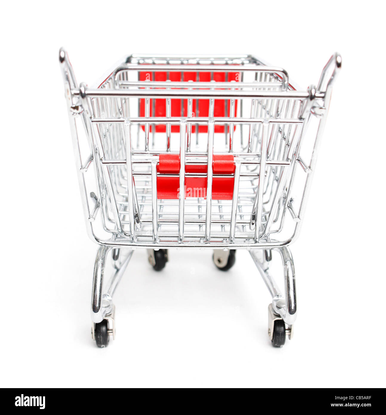 A miniature shopping trolley in studio Stock Photo - Alamy