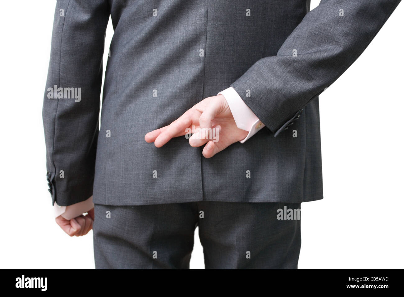 A dishonest business man Stock Photo - Alamy