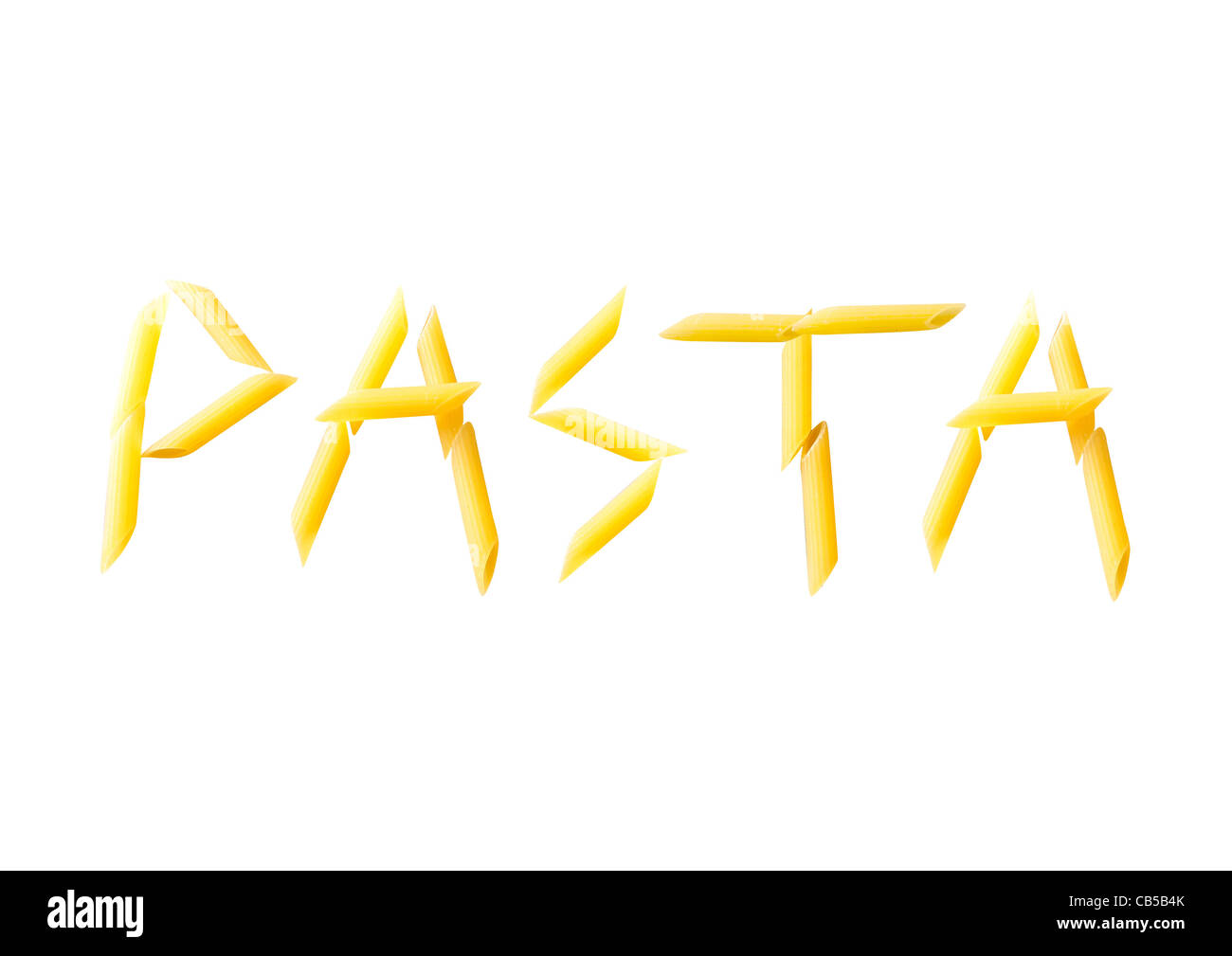 Pasta written Cut Out Stock Images & Pictures - Alamy