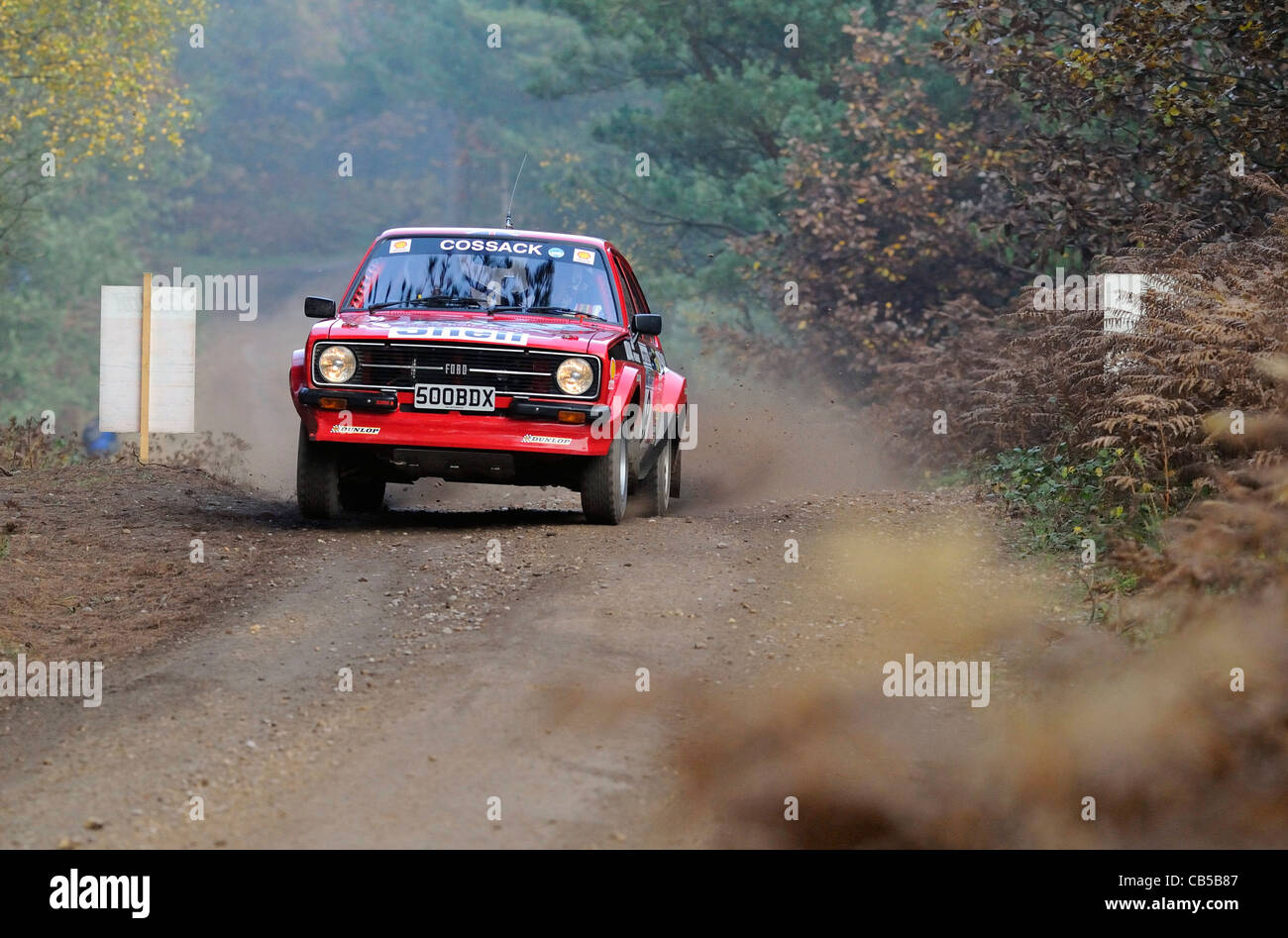 Historic Rally cars racing around Sherwood forest in the Premier ...