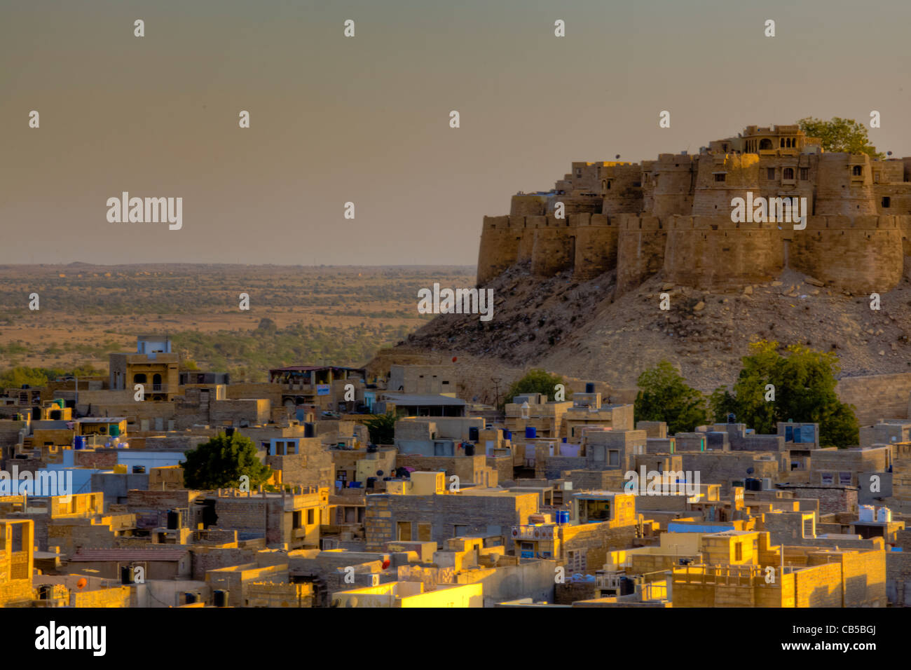 The street of the stunning Jaisalmer Fort in Rajastan, India Stock ...