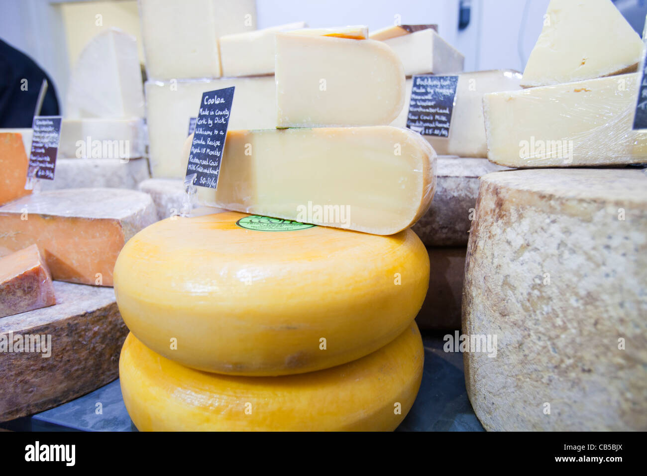 Coolea Cheese in a specialist cheese shop in Cark in Cartmell, Cumbria ...