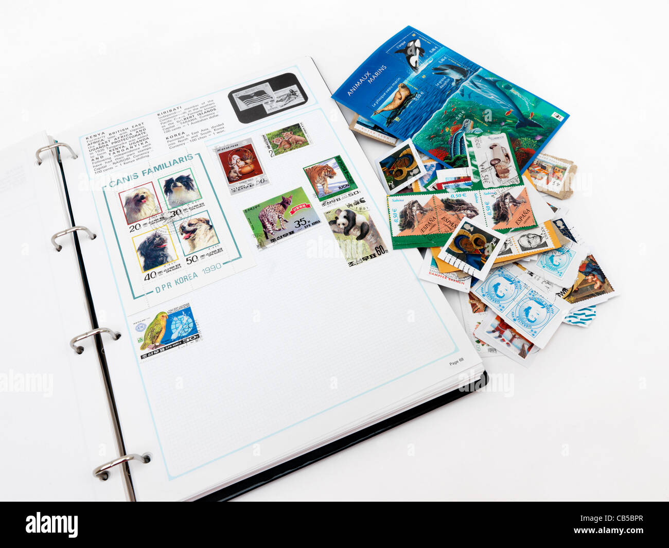 Stamp collection hi-res stock photography and images - Alamy