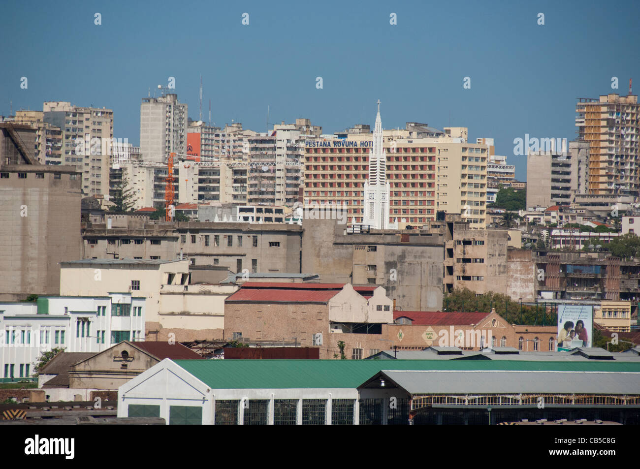 Africa, Mozambique, Maputo. Skyline view of the capital city of Maputo ...