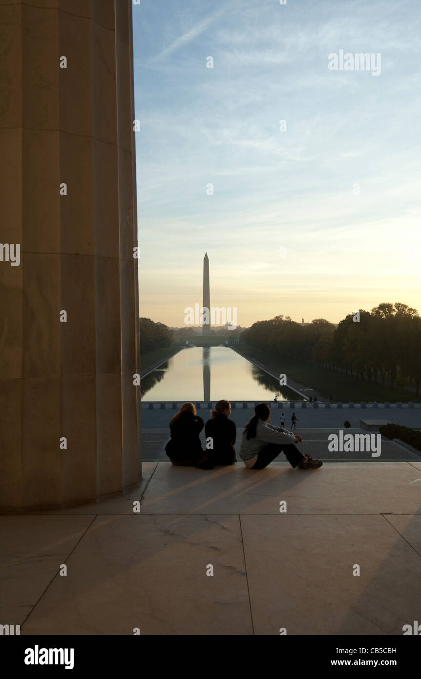 Reflecting Pool from Lincoln memorial Stock Photo - Alamy