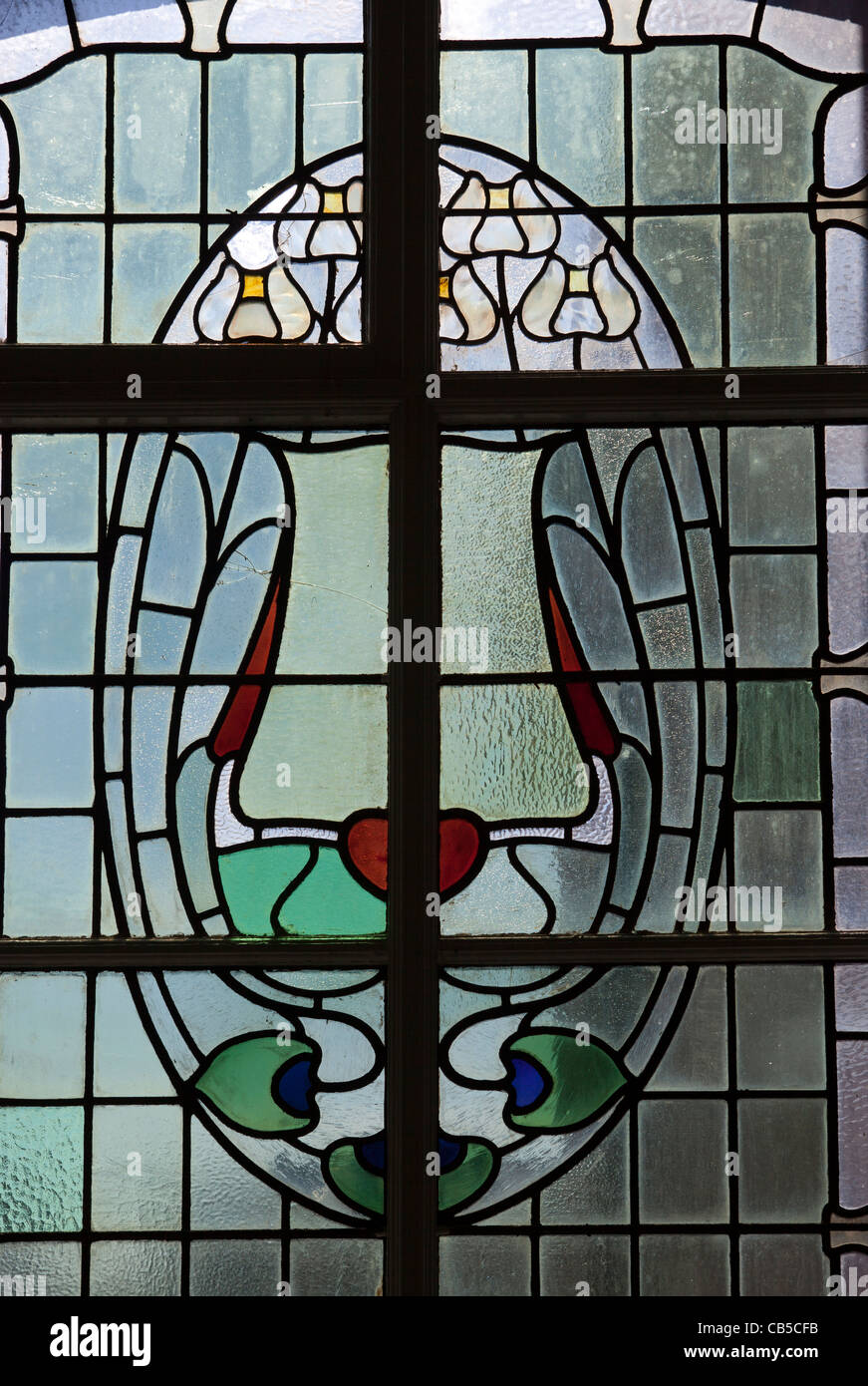 Stained Glass Window Wayfarers Arcade Southport Stock Photo - Alamy