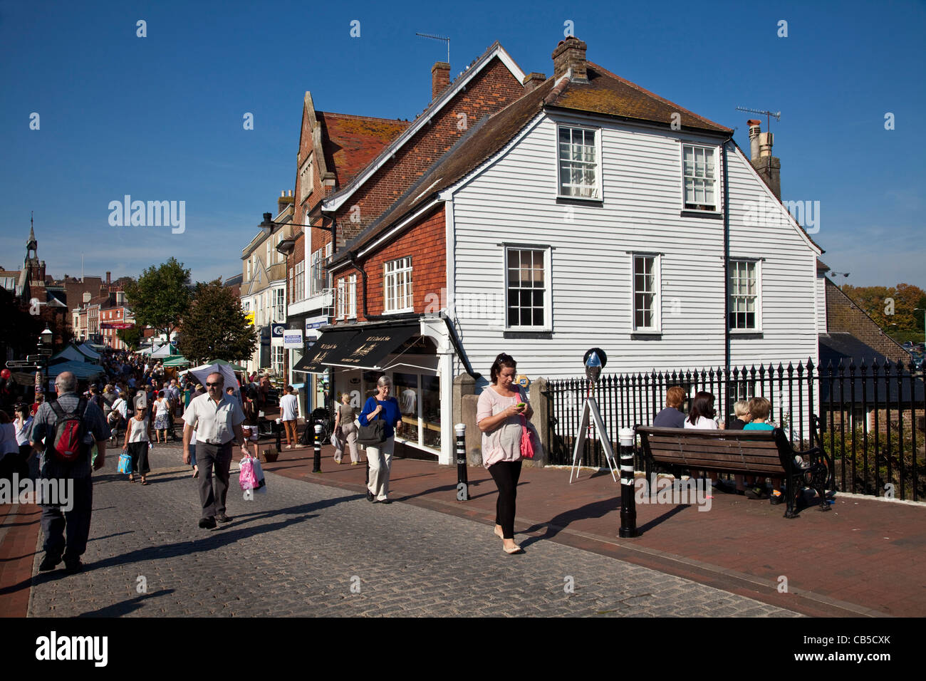 Shoppers the High Street, Lewes, Sussex, England Stock Photo - Alamy