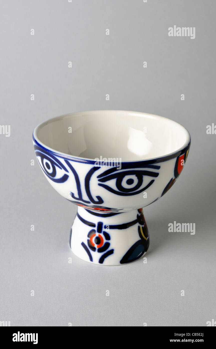 Ceramic cup decorated with cubist painting Stock Photo - Alamy