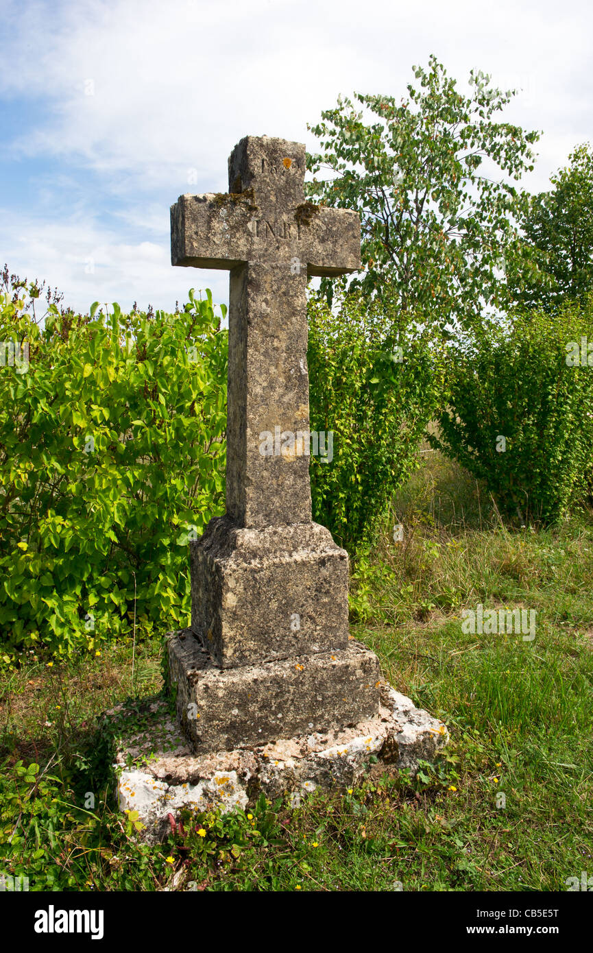 Stone cross as a grave monument Stock Photo - Alamy