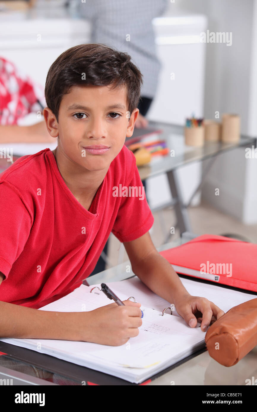 little boy at school Stock Photo - Alamy