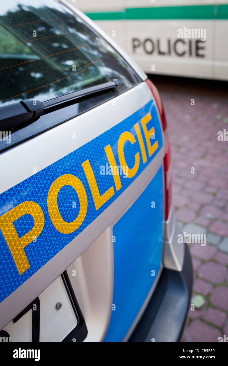 Czech police car Stock Photo - Alamy