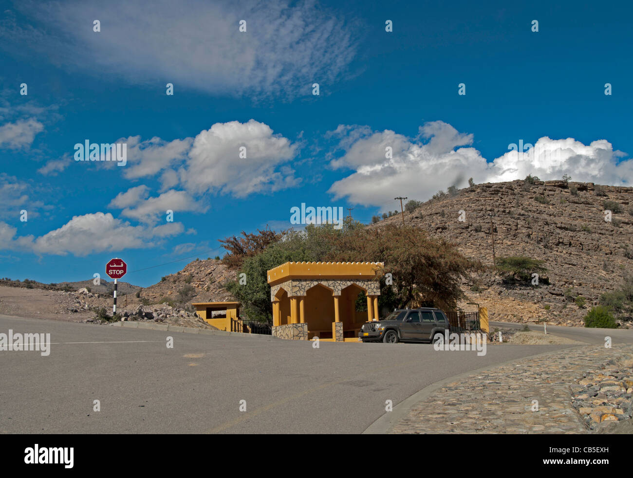 Bus Stop Oman Stock Photo - Alamy