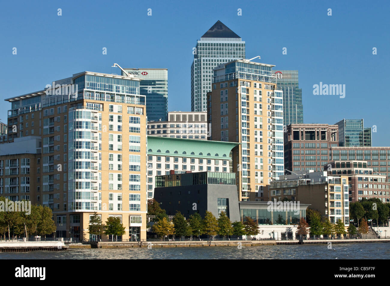 Riverside Apartments, Docklands, London, England Stock Photo - Alamy