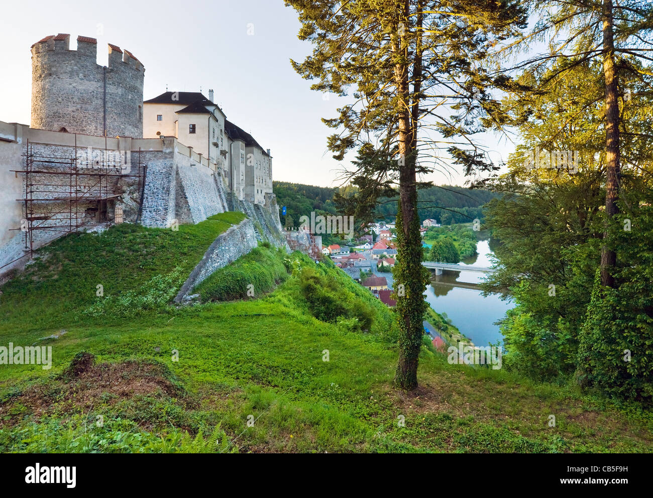 Evening historic medieval Sternberk Castle in Czech Republic ( central ...