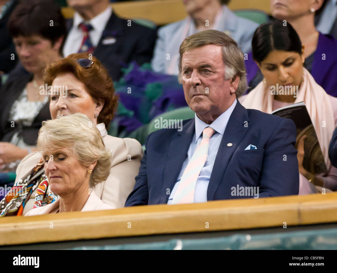 Terry wogan in royal box on centre court hi-res stock photography and ...