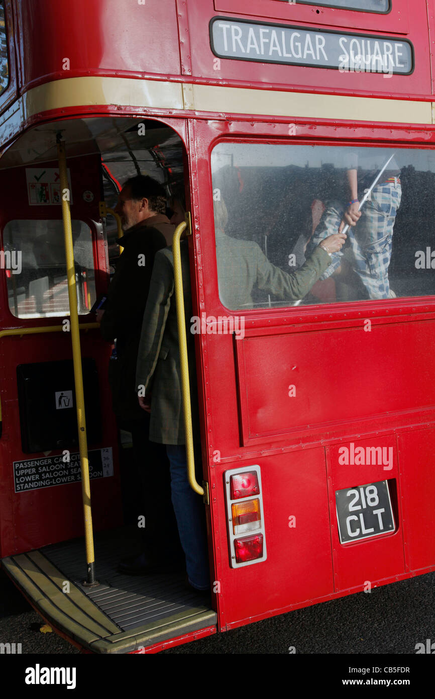 Traditional Routemaster double decker London bus still in operation. UK ...