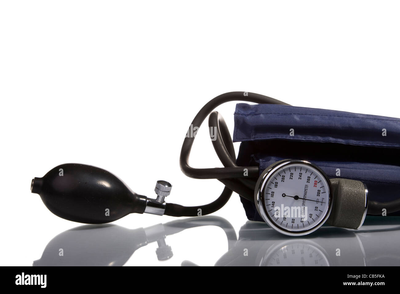hypertension measure tool (isolated with reflection Stock Photo - Alamy
