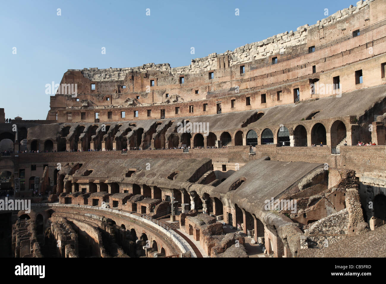 Inside the Colosseum of Rome Stock Photo - Alamy