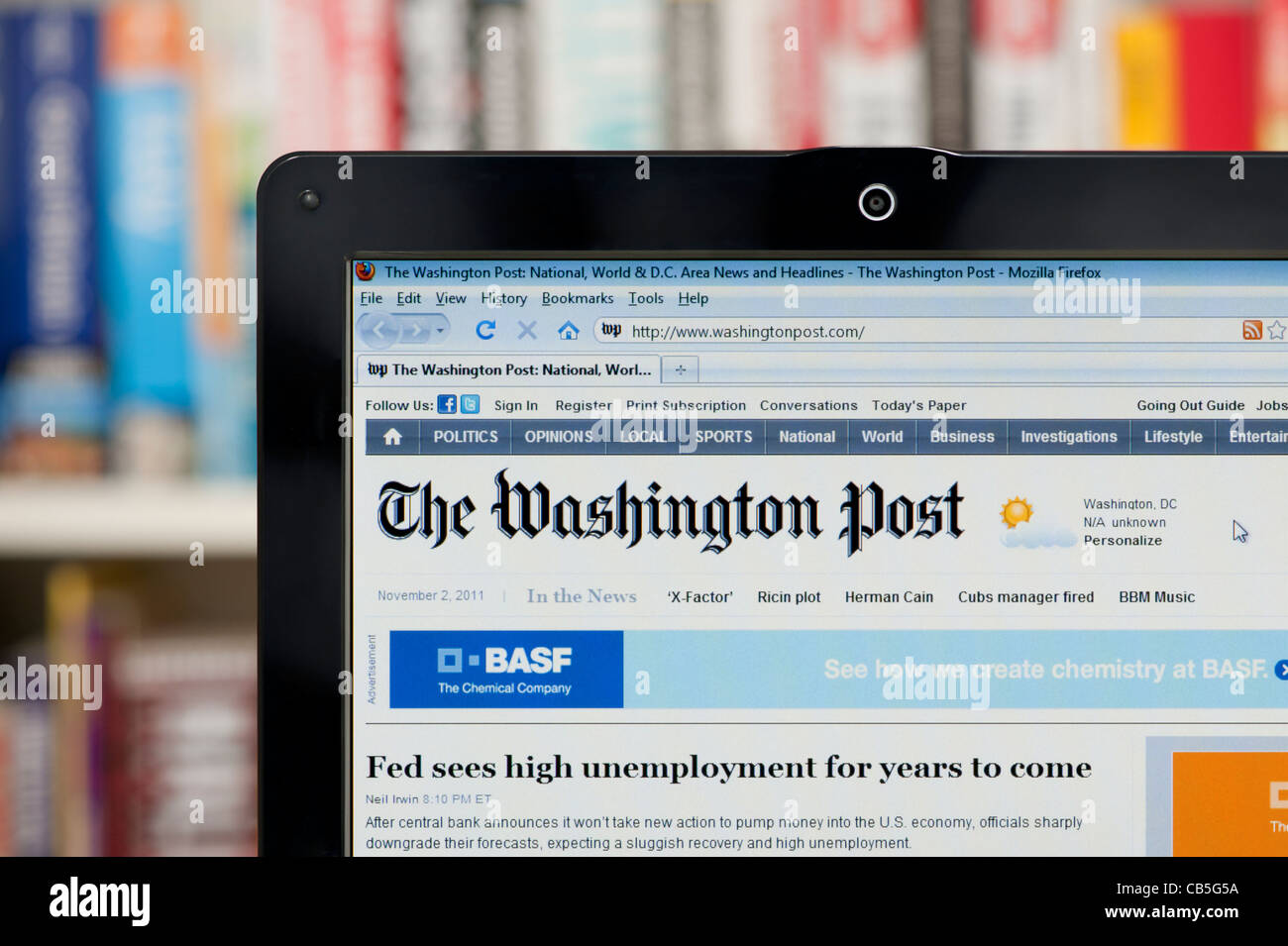 Washington post website screen hi-res stock photography and images - Alamy