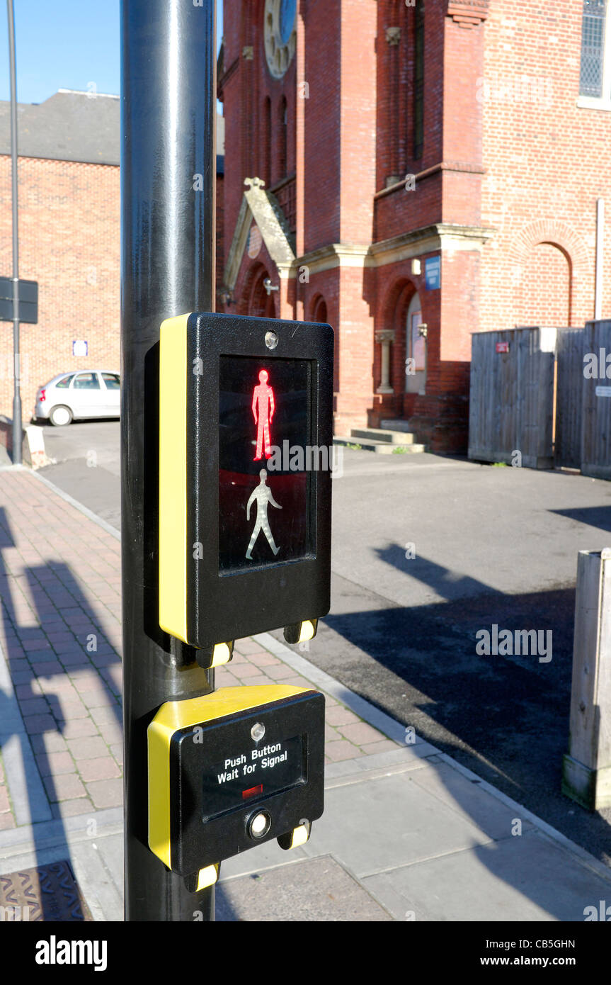 Electronic pedestrian crossing sign Stock Photo - Alamy