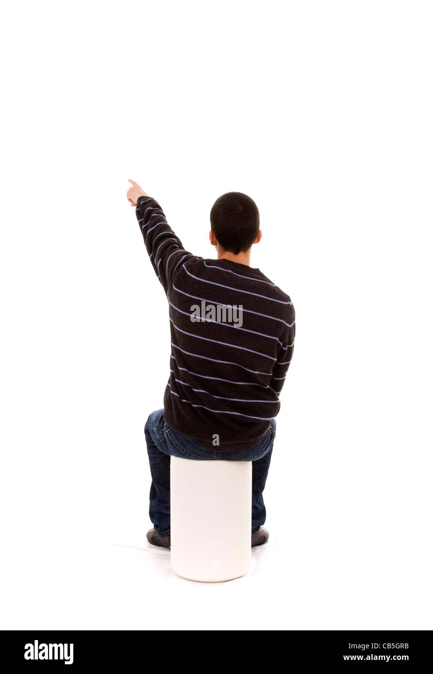 Seated sitting looking away Cut Out Stock Images & Pictures - Alamy