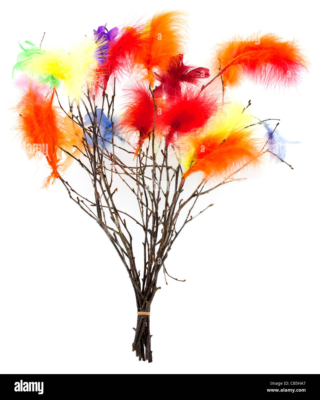 Birch twigs decorated for Scandinavian carnival days Stock Photo - Alamy