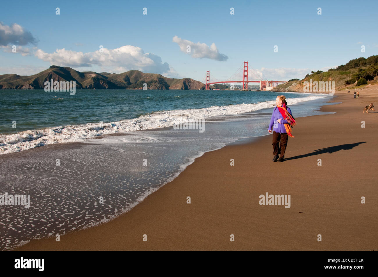 Baker Beach, Golden Gate Bridge, San Francisco, California, USA. Photo ...
