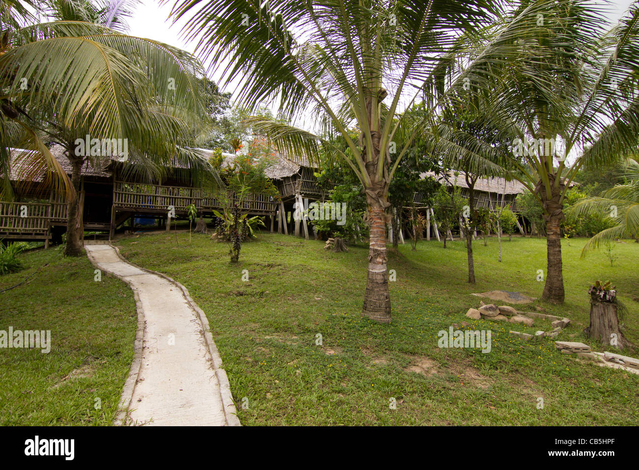 Rungus longhouse in Kudat, Sabah, Malaysia Stock Photo - Alamy