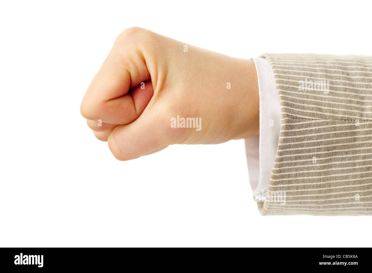 Image of human fist isolated over white Stock Photo - Alamy