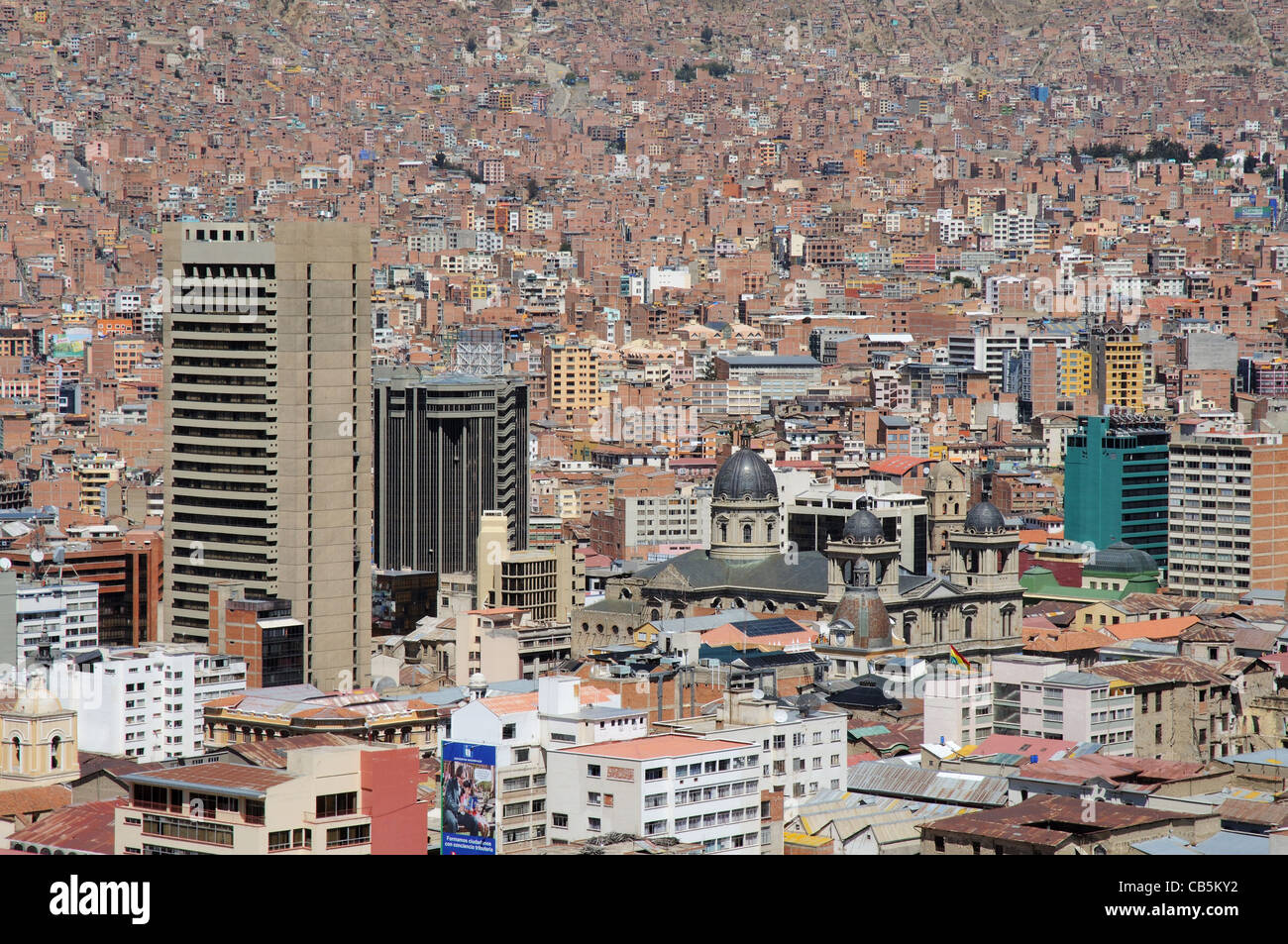 A view over La Paz, Bolivia from Killi Killi viewpoint Stock Photo - Alamy