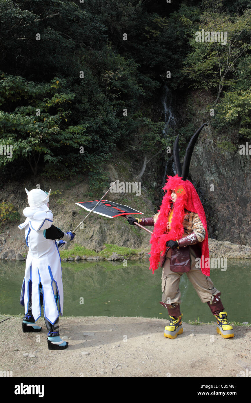 Japanese cos players Stock Photo - Alamy