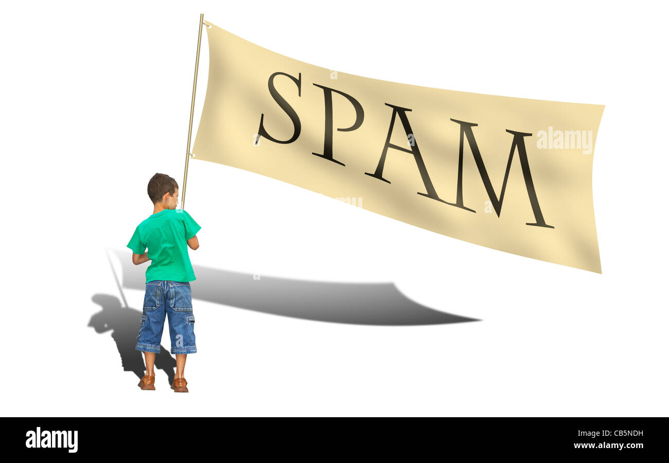 Boy banner spam hi-res stock photography and images - Alamy
