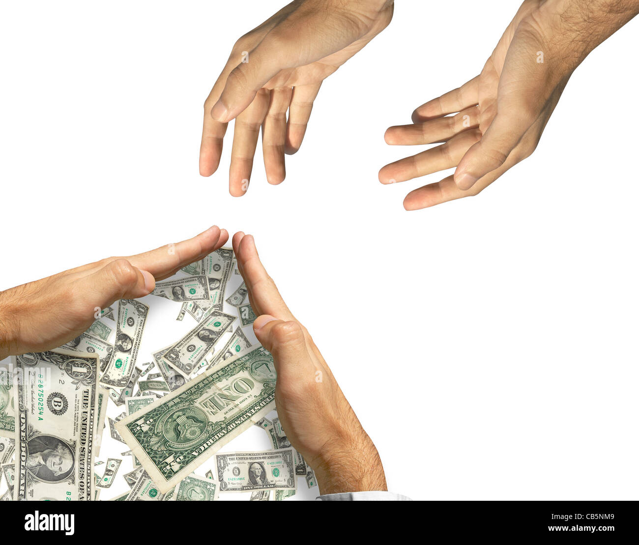 hands asking the help and hands saving the money(made from my images ...