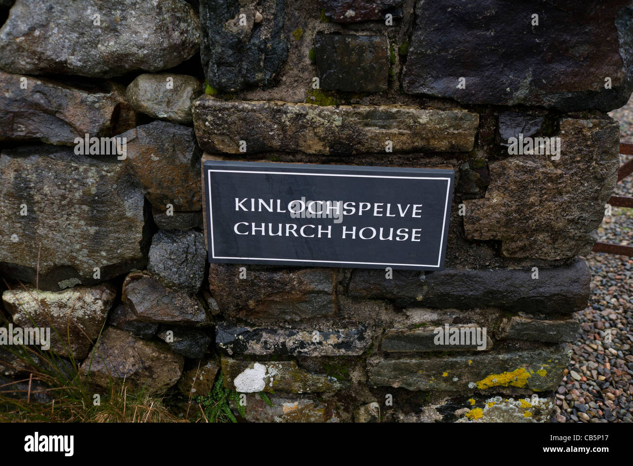 Name plate of church at Kinlochspelve, by Thomas Telford on Isle of ...