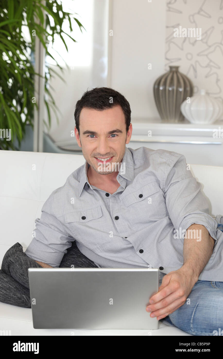 Net browsing relaxed hi-res stock photography and images - Alamy