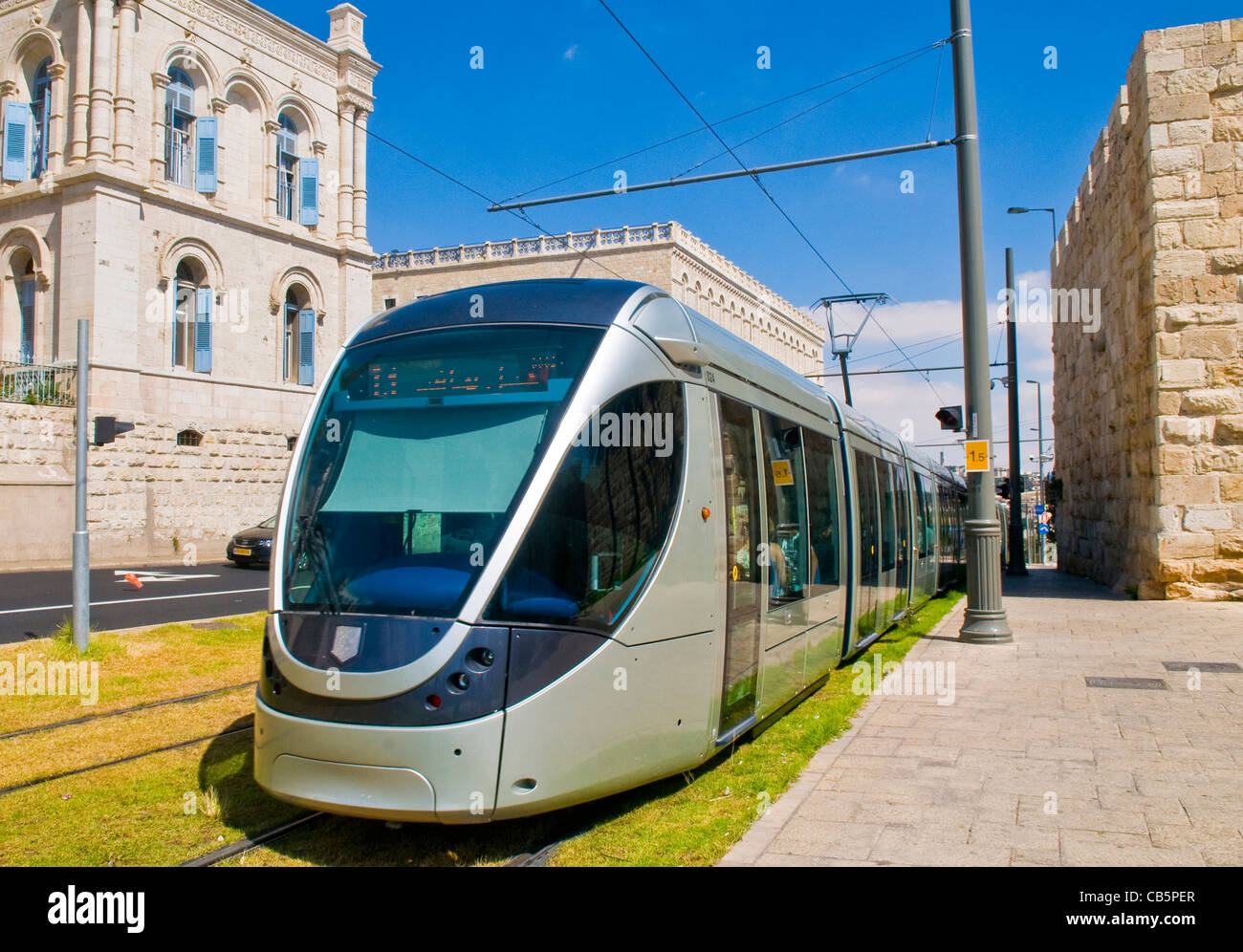 Tram train jerusalem hi-res stock photography and images - Alamy