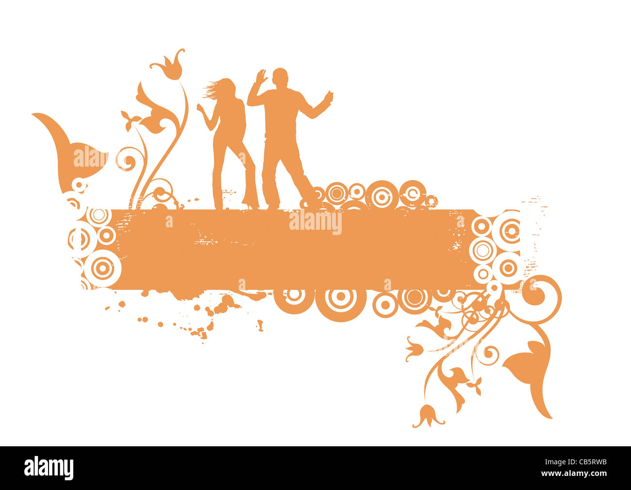 isolated design with dancing people on white background Stock Photo - Alamy