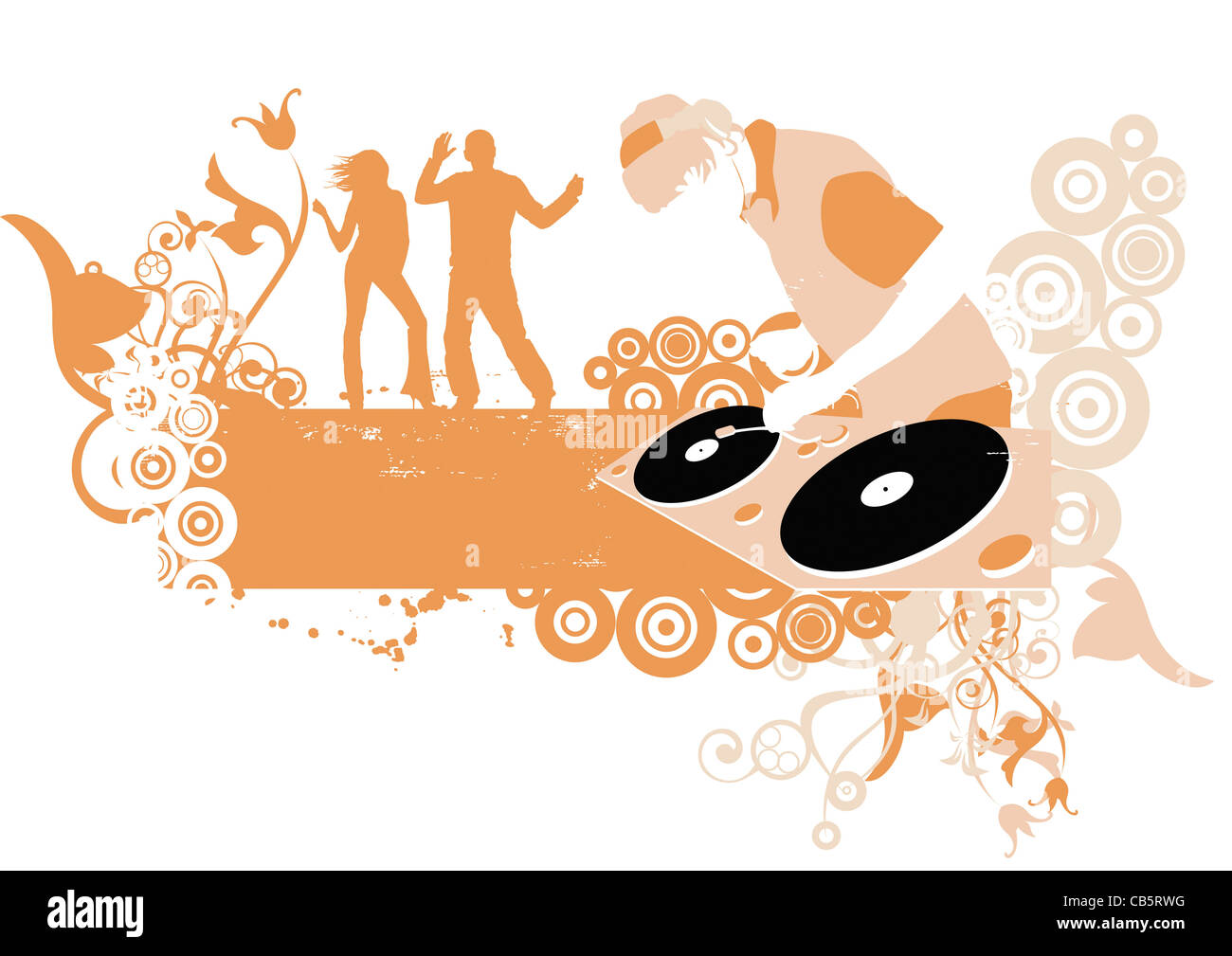 disco design isolated on white background Stock Photo - Alamy