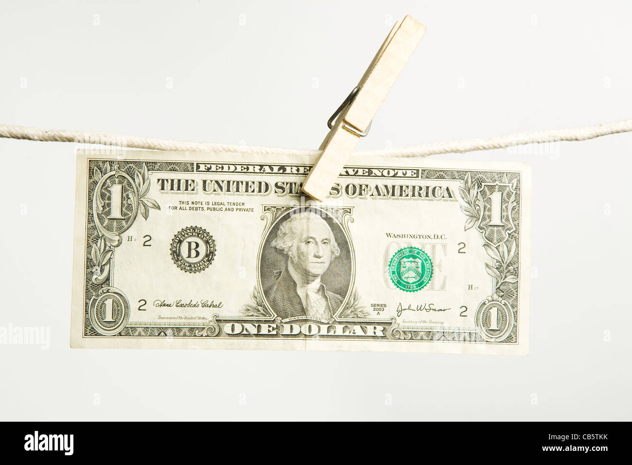 isolated bank note on the white background, focus point on center Stock ...