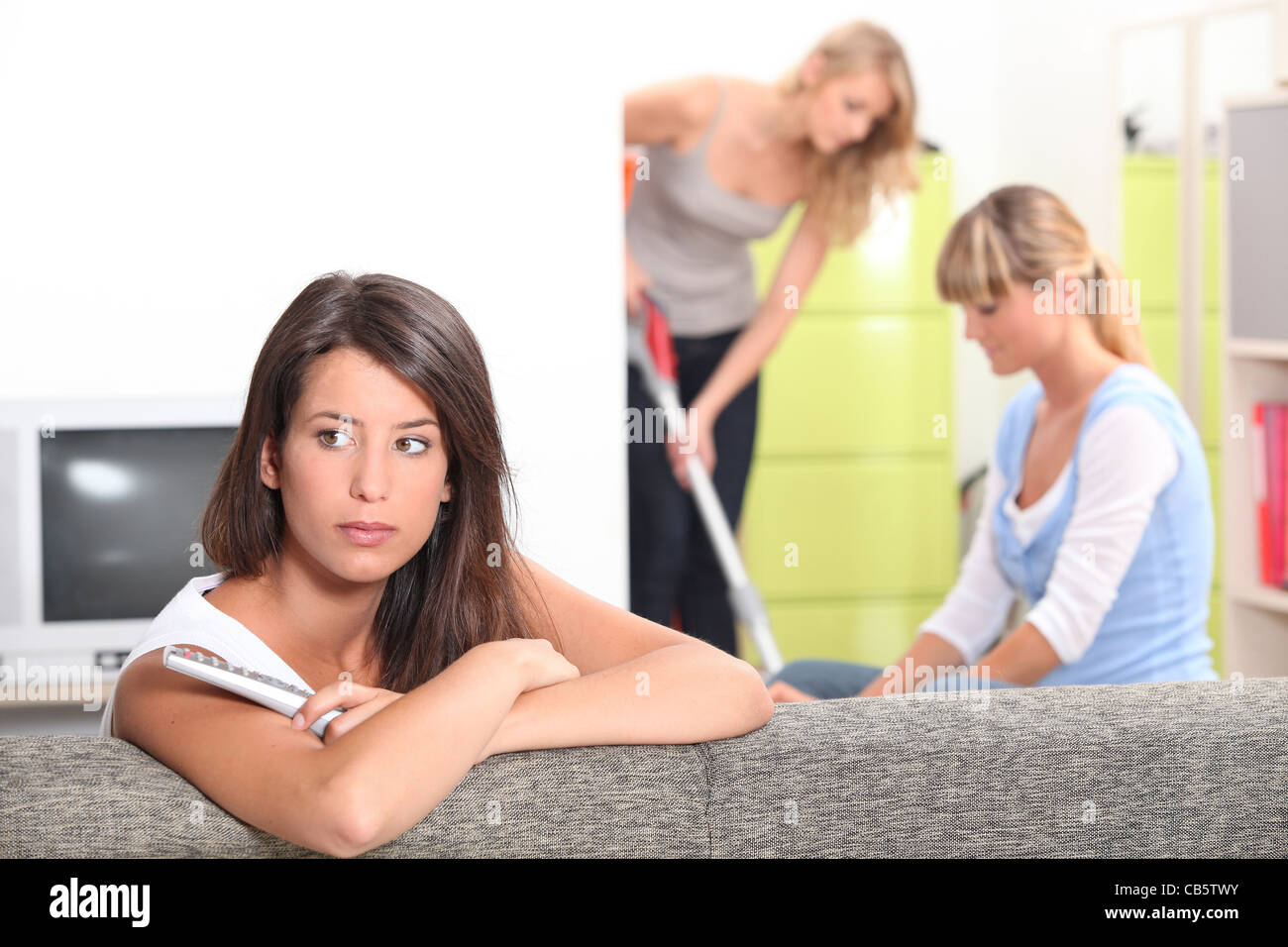 trio living together Stock Photo - Alamy