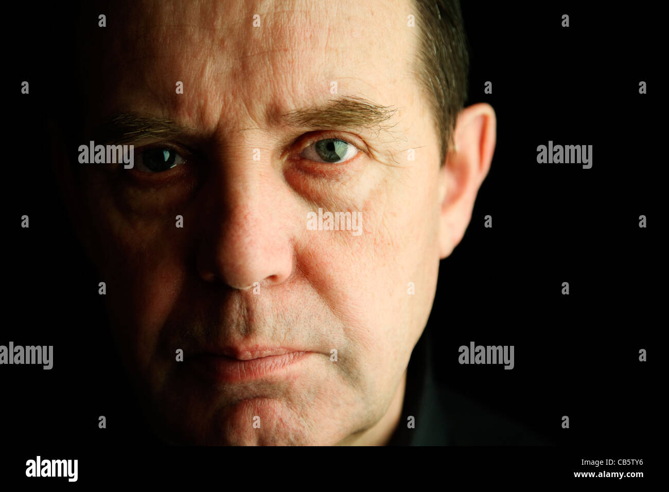 serious professional man, special art portrait, focus point on eye ...