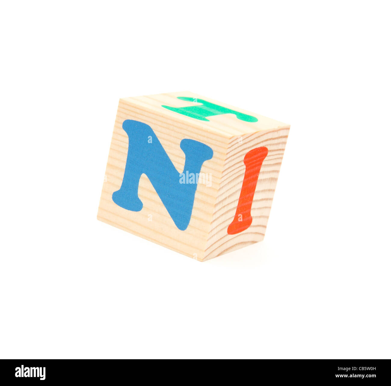 child brick with letter N, isolated on white background Stock Photo - Alamy
