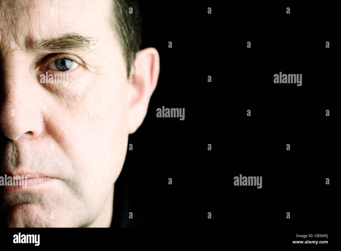 serious professional man, special art portrait, focus point on eye ...