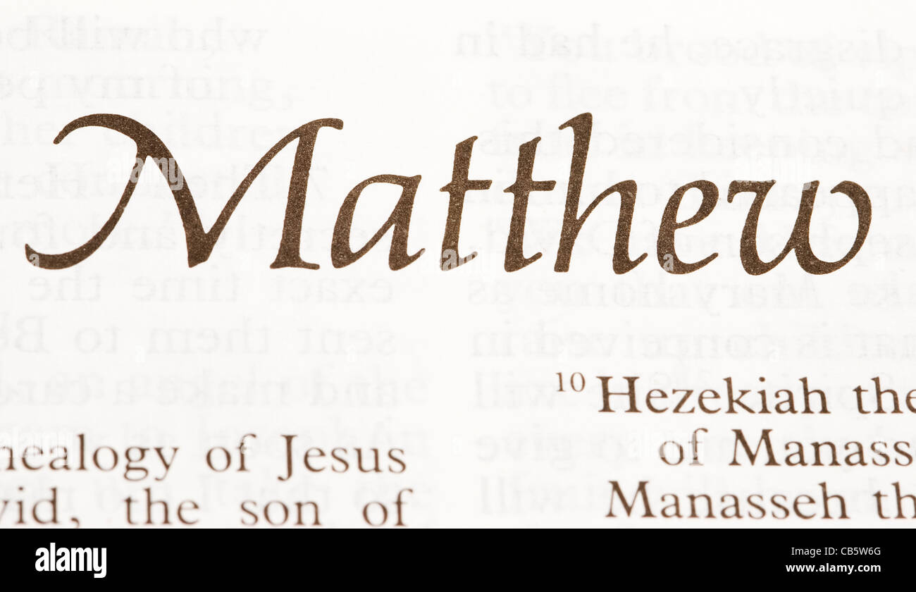 the first Gospel, traditionally ascribed to him Stock Photo - Alamy