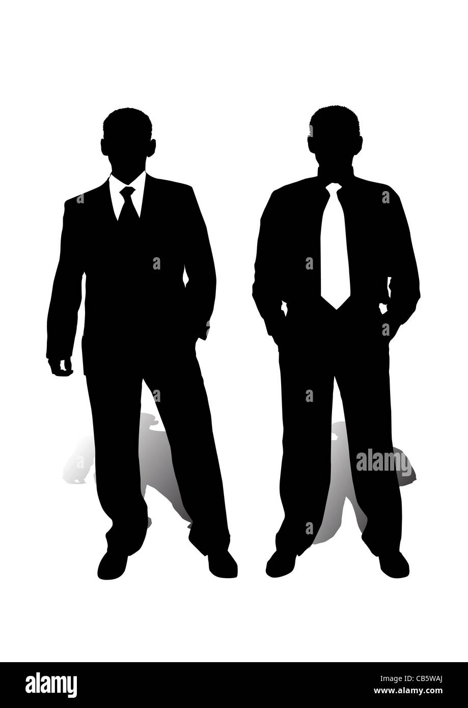 two isolated men on white bacground(made from my photo Stock Photo - Alamy